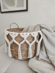 Korb mit Makramee verschönern - thingsofsarah